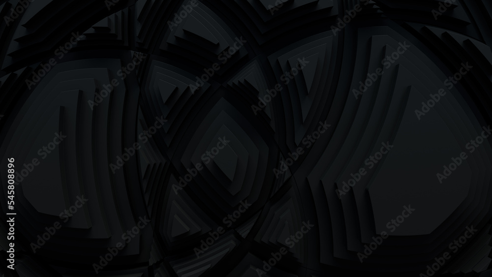 Black, Tech Background with a Geometric 3D Structure. Dark, Stepped ...