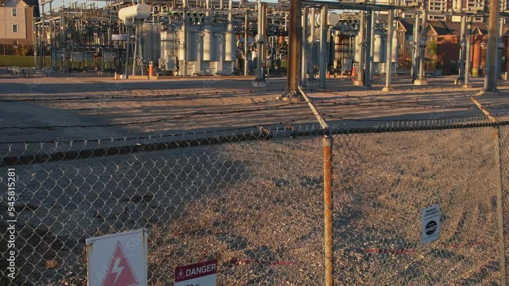 Electrical grid substation and high voltage electric switchyard ...