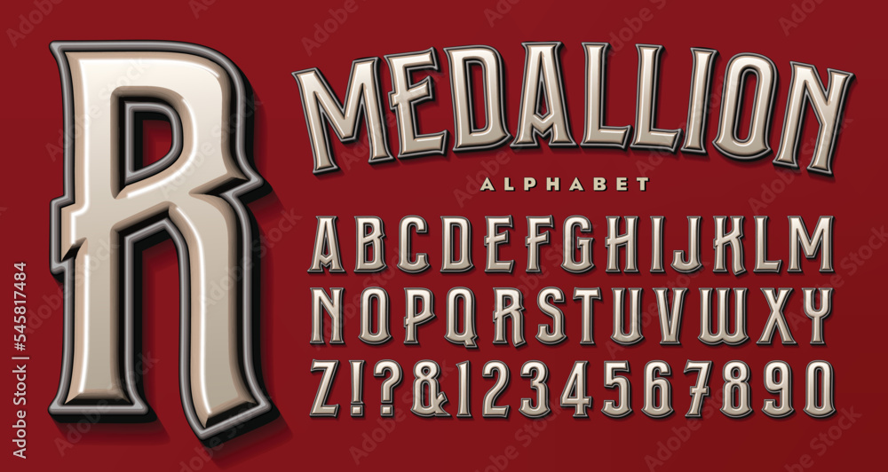 Medallion alphabet is a condensed layered alphabet with gradient ...