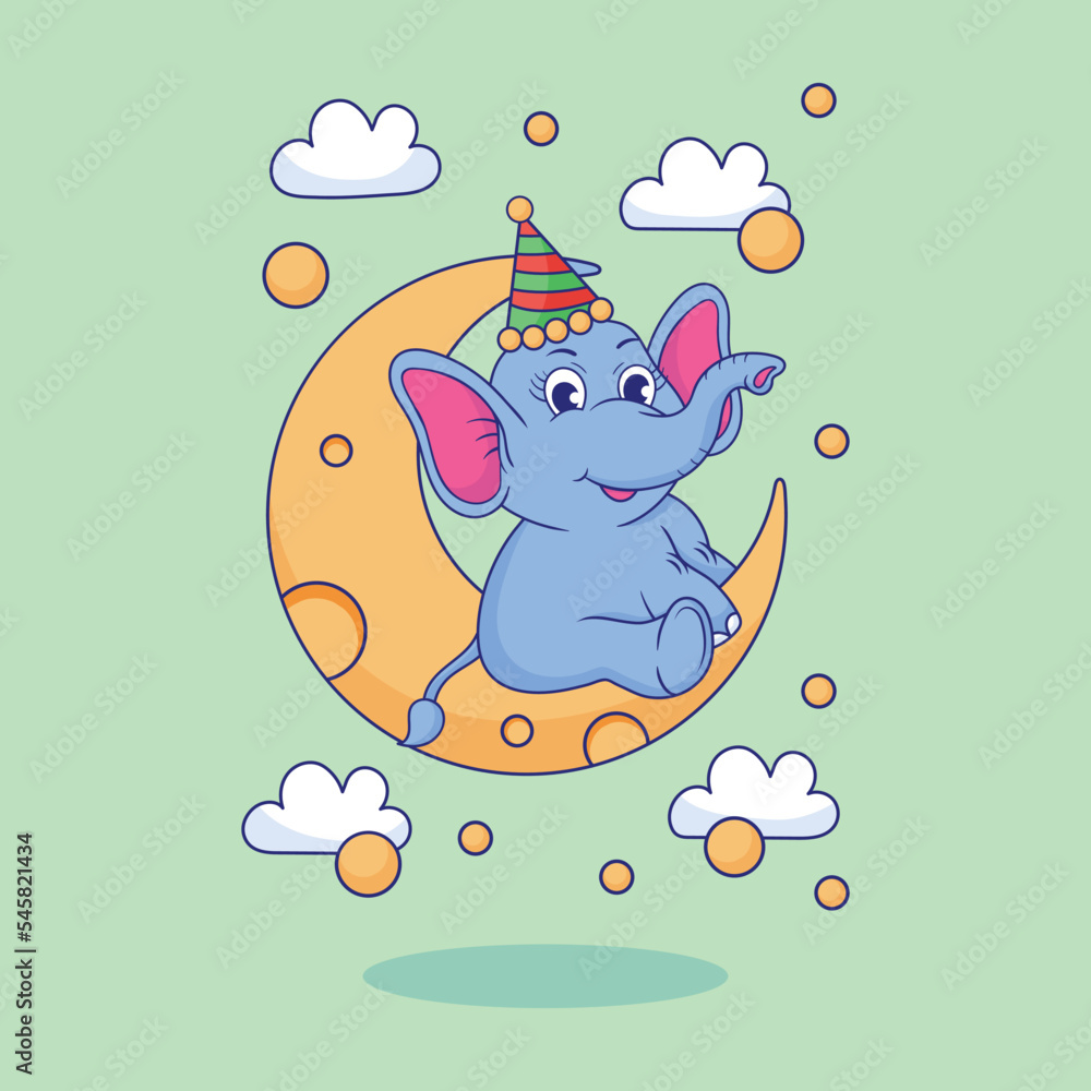 Baby Elephant Illustration, Cute Baby Elephant, Elephant Illustration ...