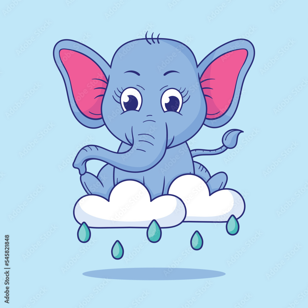 Baby Elephant Illustration, Cute Baby Elephant, Elephant Illustration ...