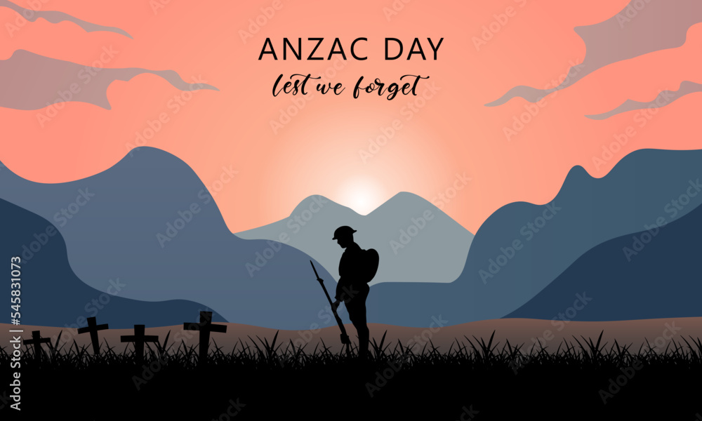 Vetor de anzac day. remembrance day symbol. last we forget. australian ...