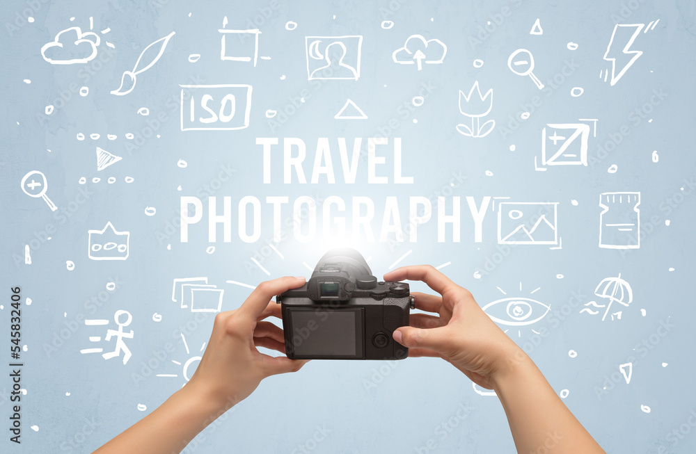 Hand taking picture with digital camera Stock Photo | Adobe Stock