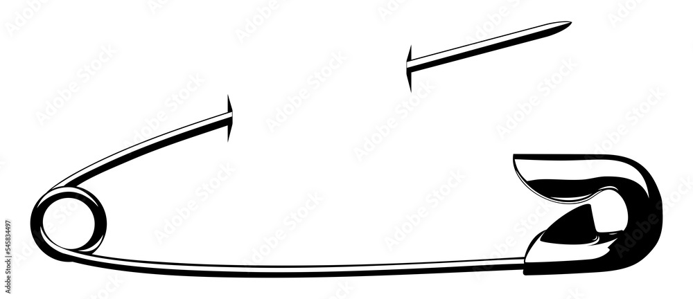 Safety Pin Silhouette (Peniti) for Art Illustration, Logo, Website ...