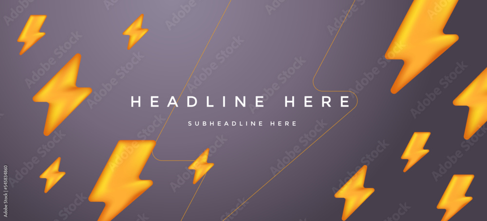 lightning thunder storm gradient mesh modern background design element ...