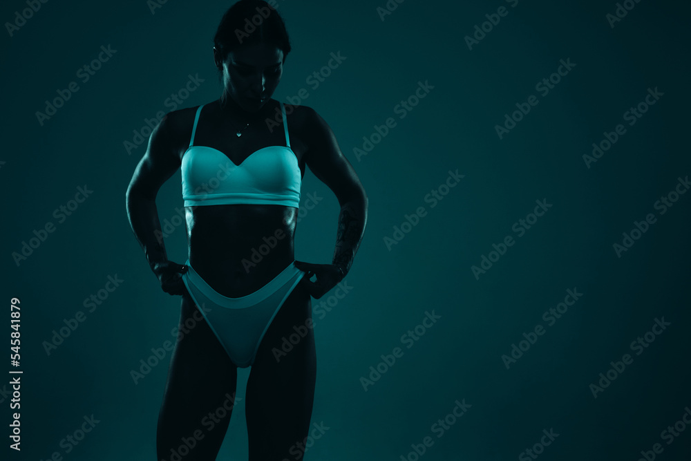 Dark Silhouette Of Beautiful Sexy Woman Buttocks Back View Of A Female