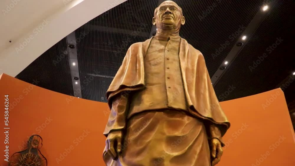 prototypes of statue of unity at indoor from flat angle video is taken ...