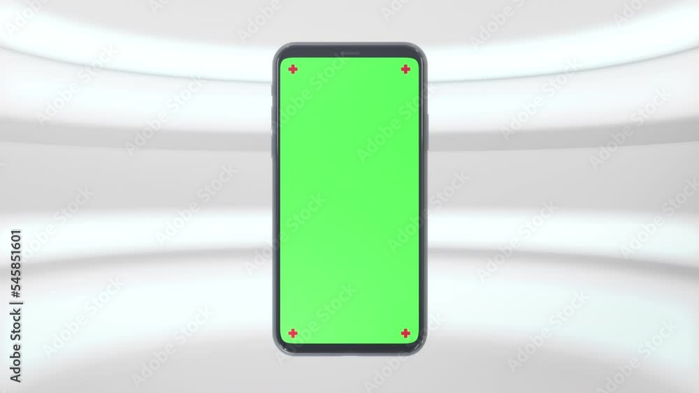 Phone mobile telephone with screen green screen chroma key on sci fi ...