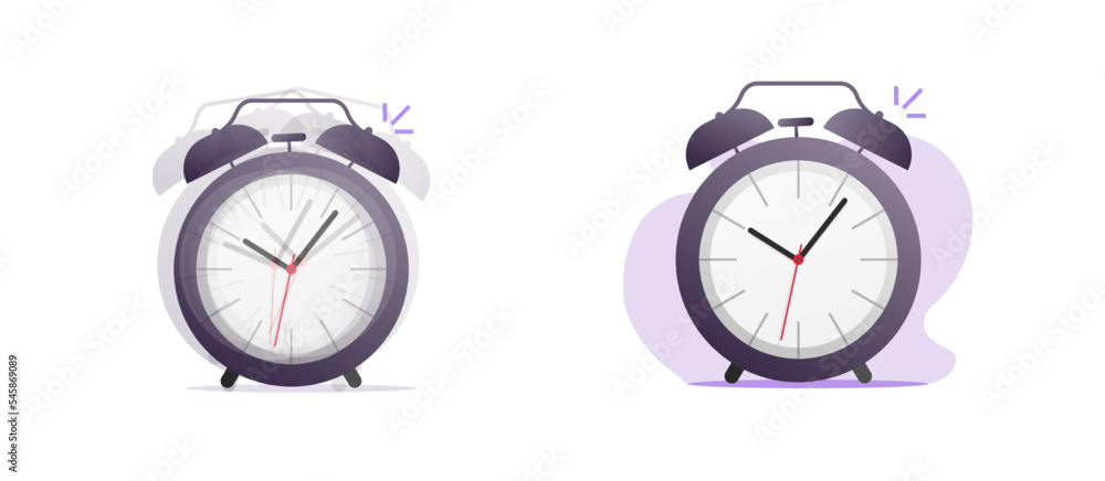 Clock alarm watch timer icon ringing isolated vector graphic ...