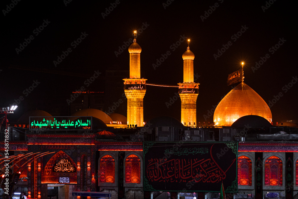 Poster The shrine of Imam Hussein, Commander of the Faithful, Ali Ibn ...