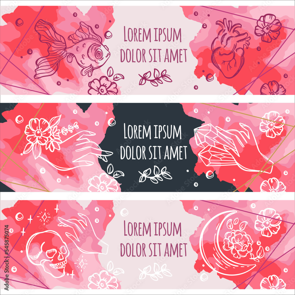 CELESTIAL WEBSITE BANNER CONCEPT Three Templates For Social Media In ...