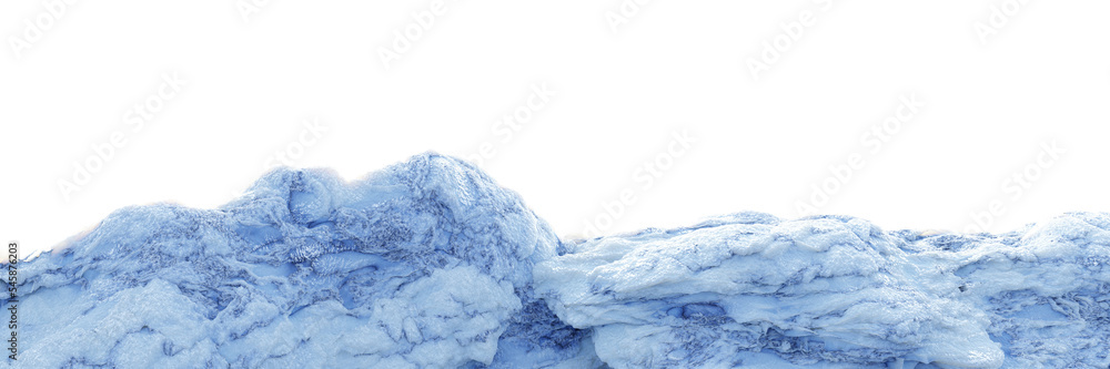 Snowy landscape isolated on png transparent background. winter ...