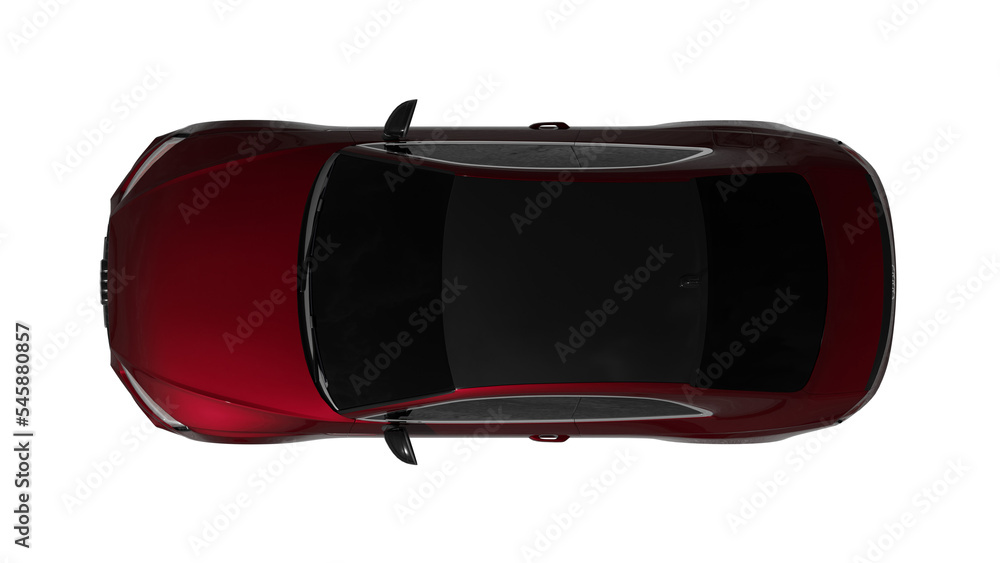 top view of dark red car isolated on white, AUDI RS5 png transparent ...