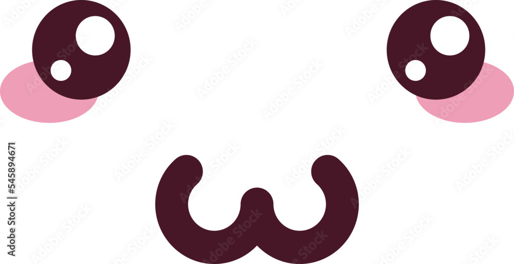 Feeling and emotions. Simple cute illustration of emoji of calm person ...