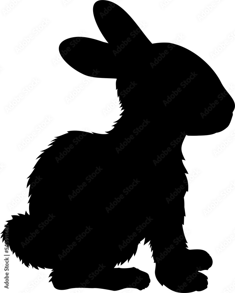 Rabbit Animal Silhouette Stock Illustration | Adobe Stock