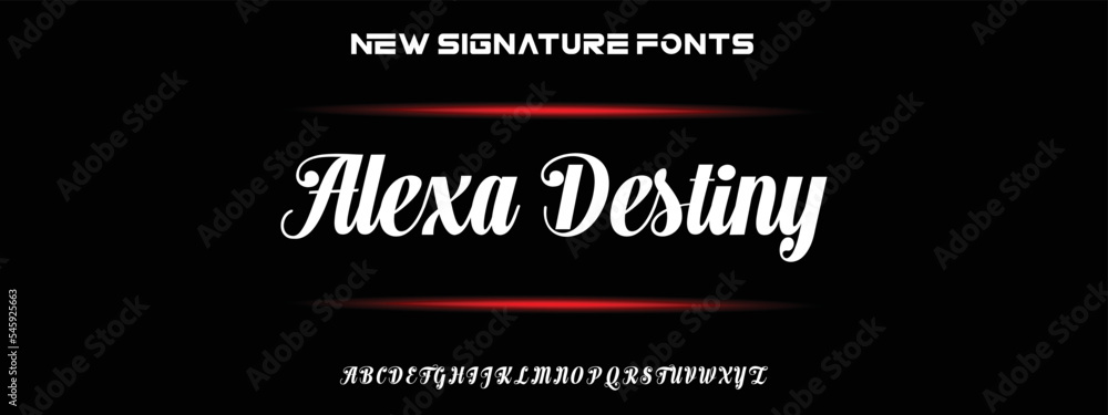 Alexa Destiny Signature Font Calligraphy Logotype Script Brush Font ...