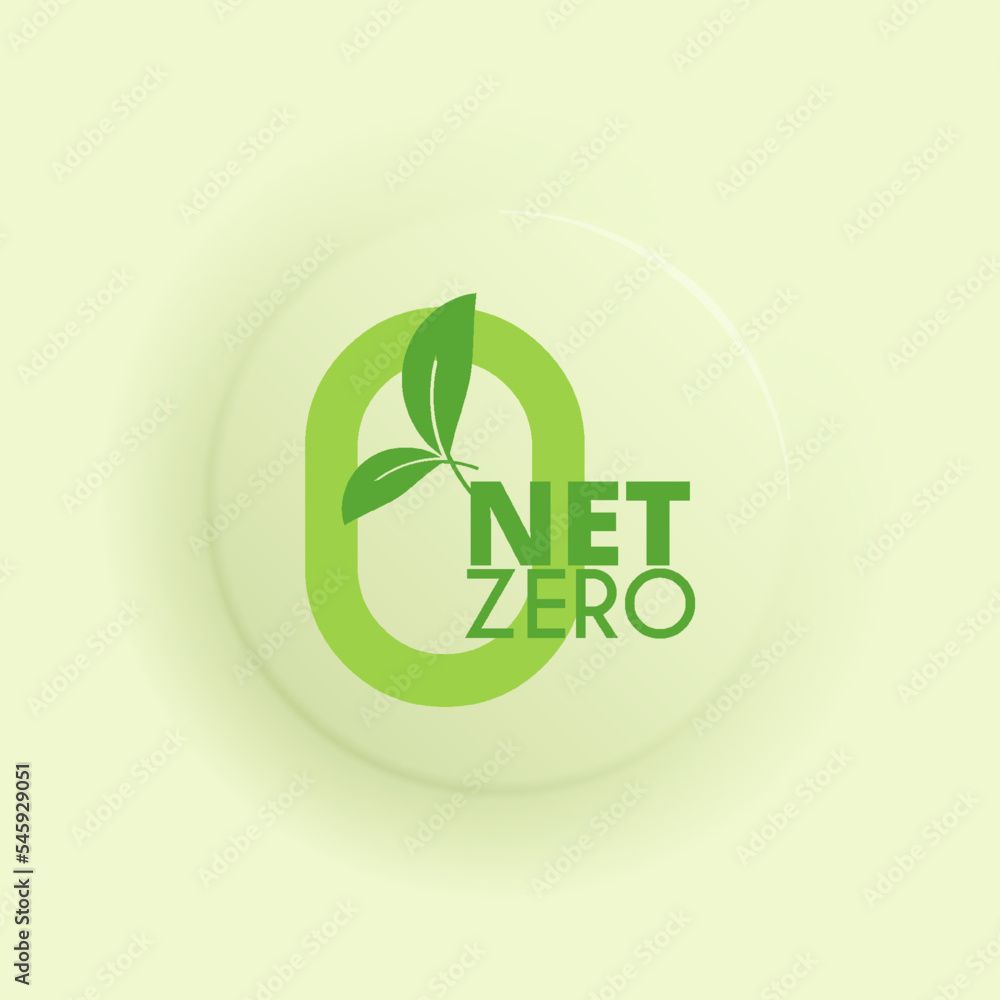 Net Zero emissions 2050 banner. CO2 neutral. Eco-friendly template ...