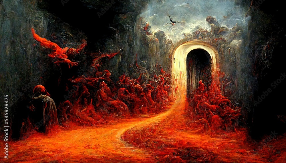 The Hell Inferno Metaphor Souls Entering To Hell In Mesmerize Fluid