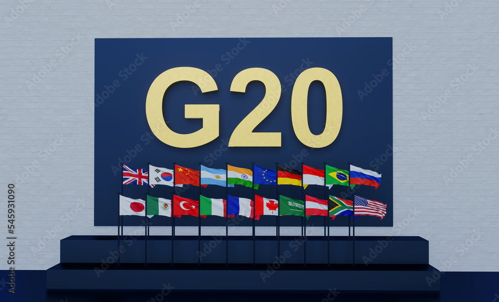 Flags G20 membership , Concept of the G20 summit or meeting, G20 ...