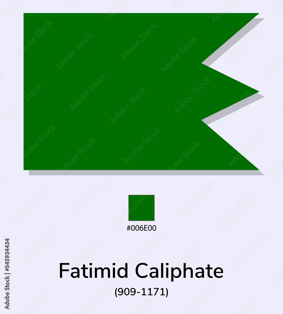Vector Illustration of Fatimid Caliphate (909-1171) flag isolated on ...