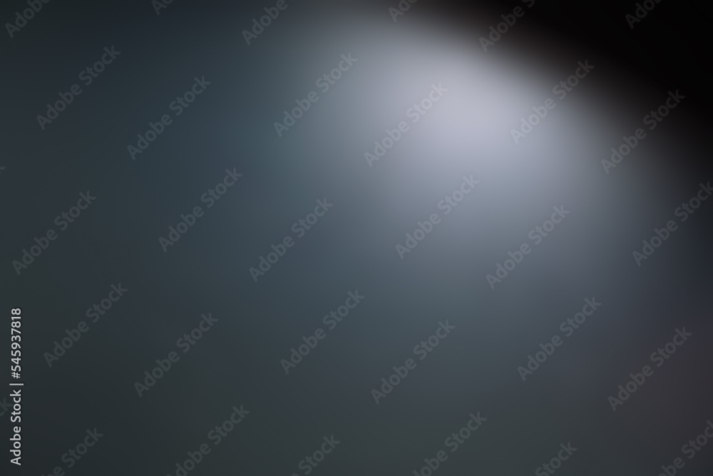 spotlight on the wall, black gradient background, light on the right ...
