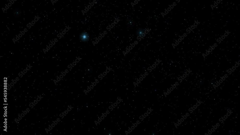 Moving stars on night sky. Beautiful realistic motion background ...