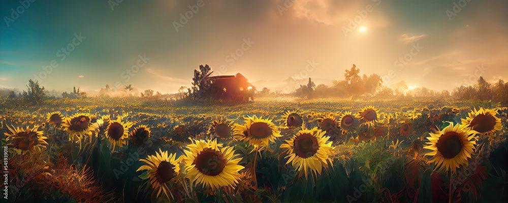 Dreamy summer background with a forest landscape. Trees during the ...