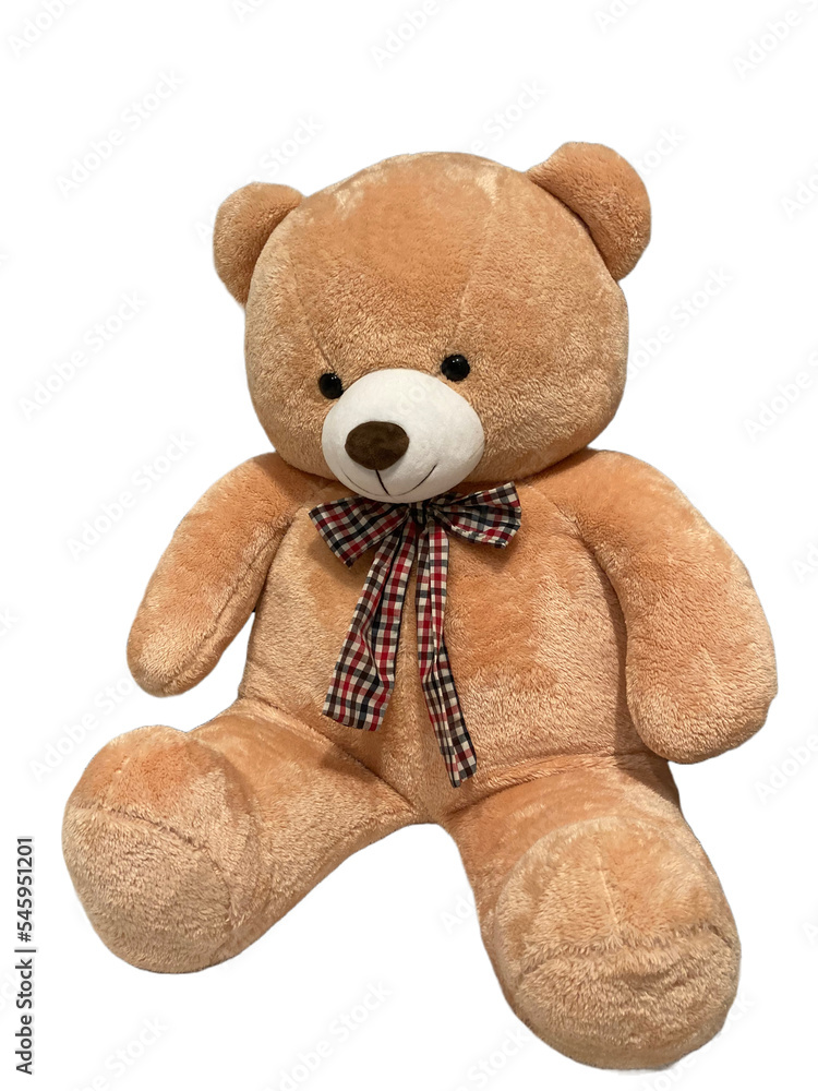 teddy bear on white foto de Stock | Adobe Stock