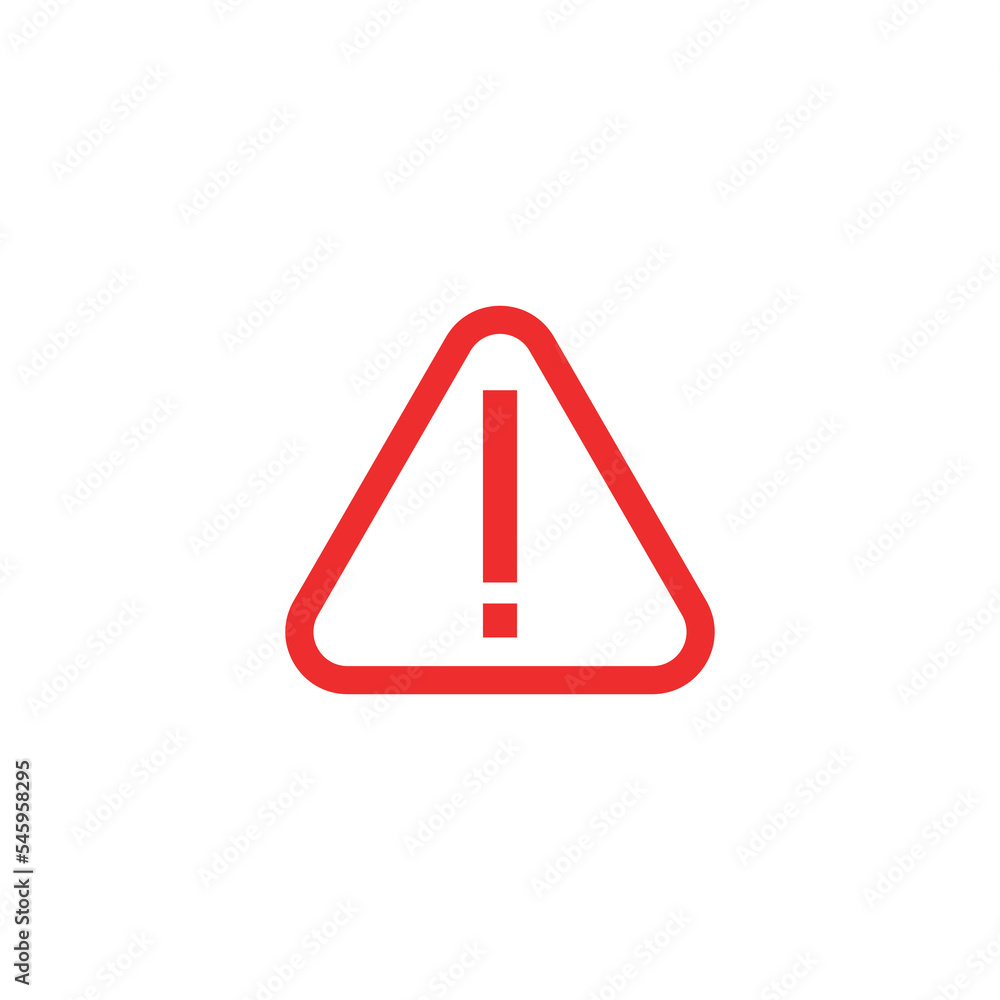Warning sign, Red warning sign Stock Vector | Adobe Stock
