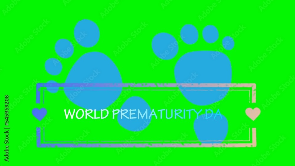 Motion animation with the theme World Prematurity Day is observed on ...