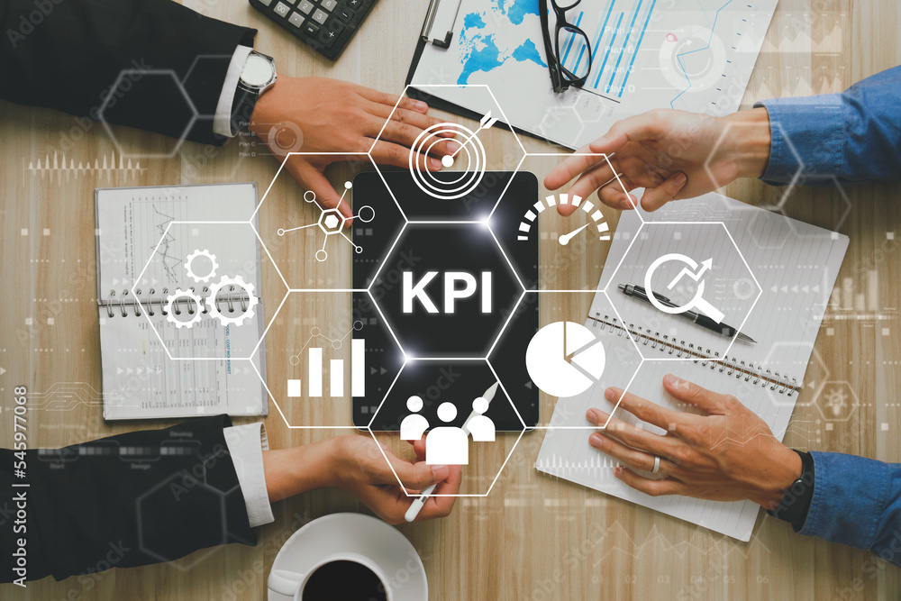KPI Key Performance Indicator for Business Concept.Business process ...