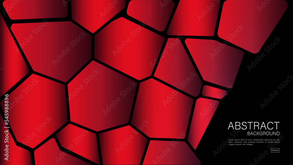 Red abstract background, polygon vector, Geometric vector, Minimal ...