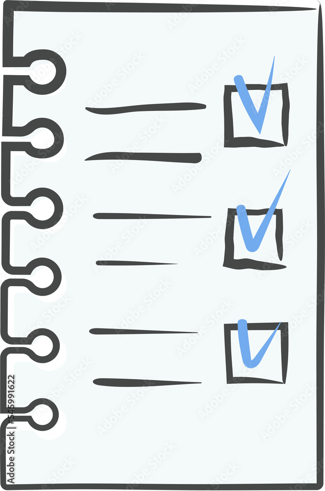 Checklist doodle. Hand drawn sketch style Stock Illustration | Adobe Stock