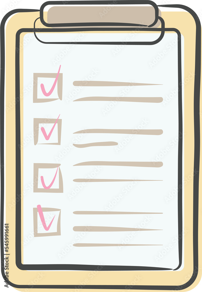 Checklist doodle. Hand drawn sketch style Stock Illustration | Adobe Stock
