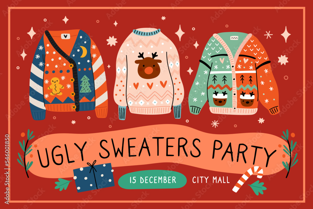 Holiday Sweater Cartoon