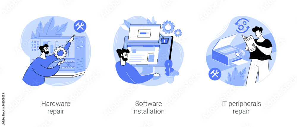 System administration isolated cartoon vector illustrations se Stock ...