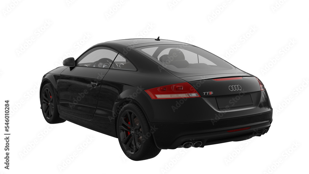 back view of black car isolated on white, AUDI TT png transparent ...