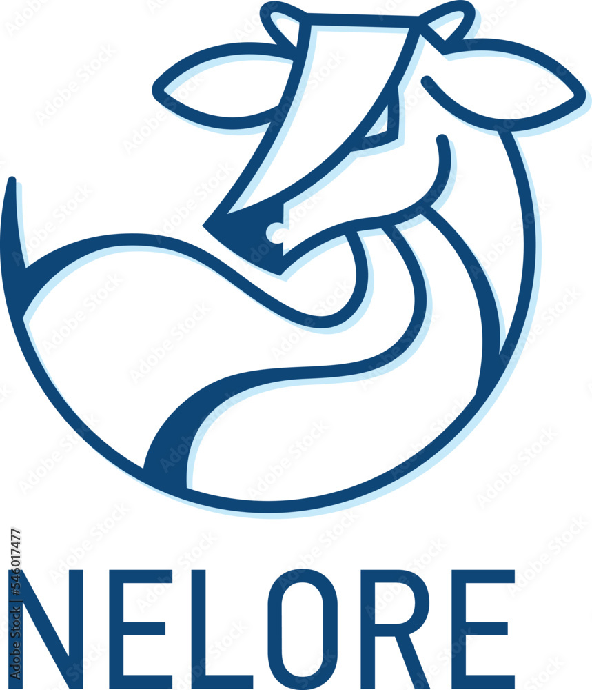 NELORE LOGO AZUL Stock Vector | Adobe Stock
