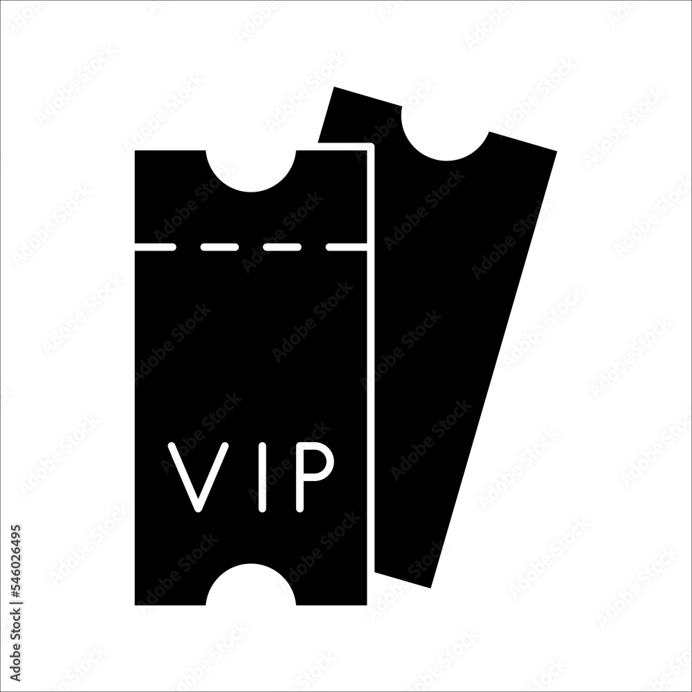 Ticket icon vector. Line raffle ticket symbol. Trendy flat outline ui ...