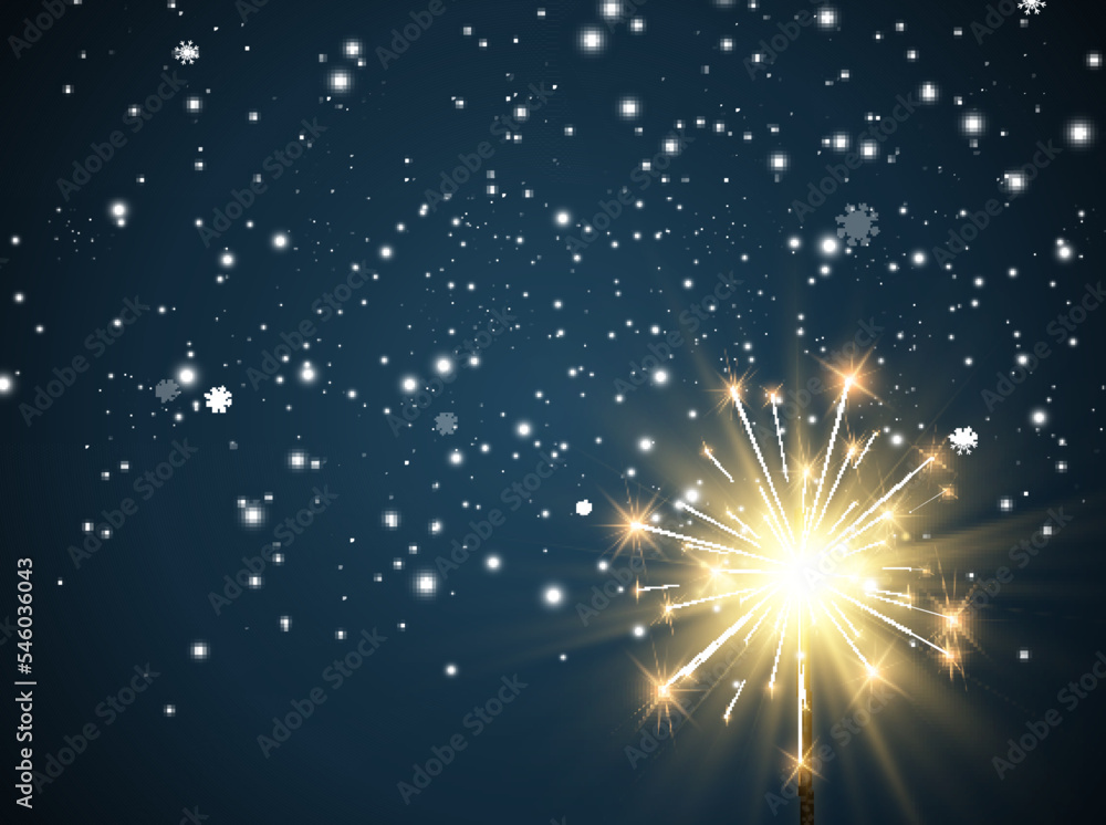 Vector illustration of sparklers on a transparent background. Stock ...