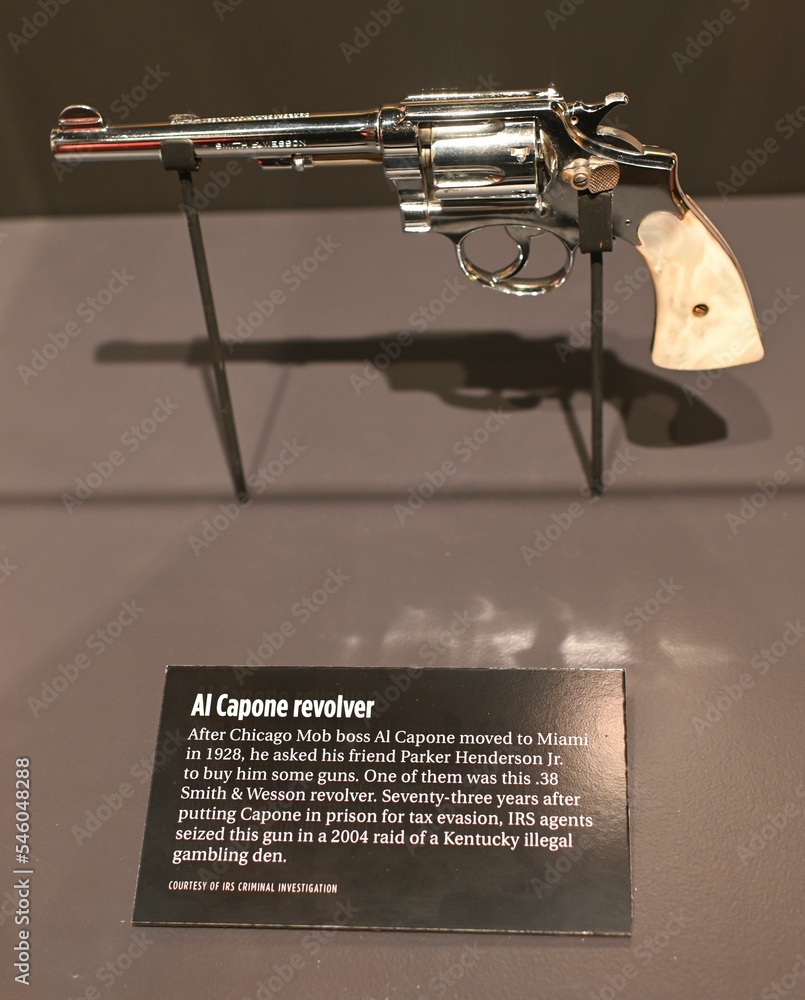 Vertical shot of an Al Capone Revolver gun confiscation firearm rights ...