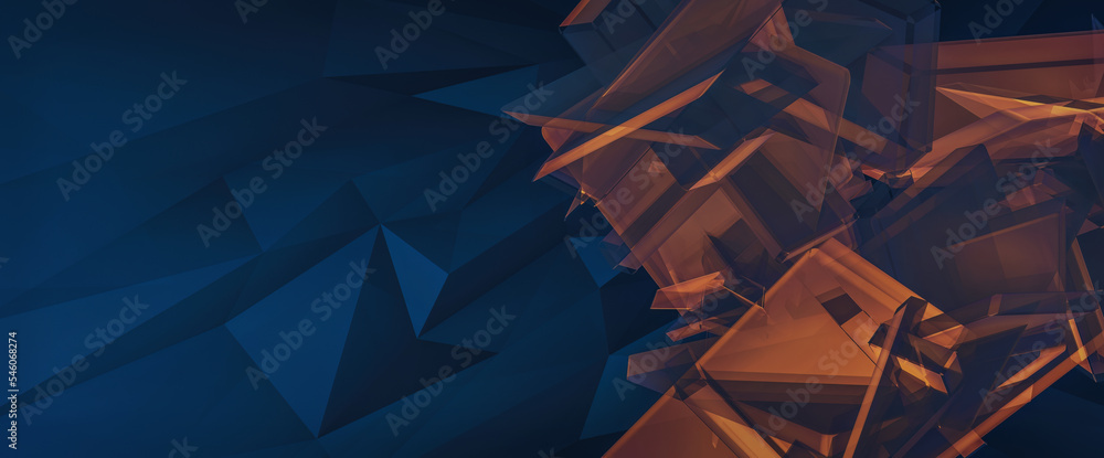 Futuristic 3D graphics background. Custom technology rendering template ...