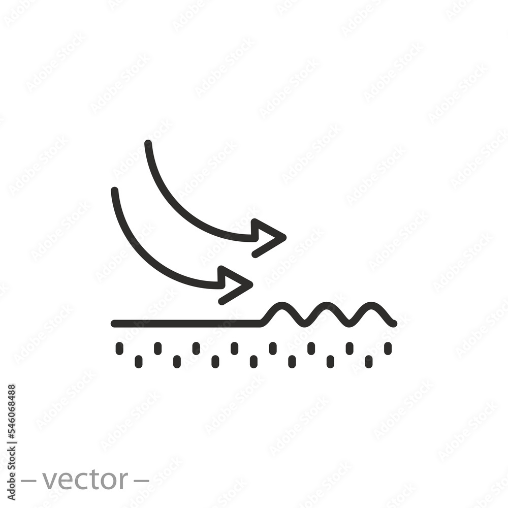 wrinkle smoothing icon, skin care with lift face, dermatology procedure ...