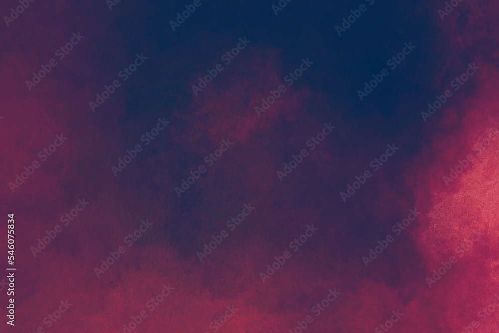 Abstract dark watercolor background with grey mist and red creepy messy ...