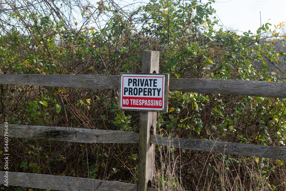 This is a typical sign you see as a hiker or a hunter. It is a private ...