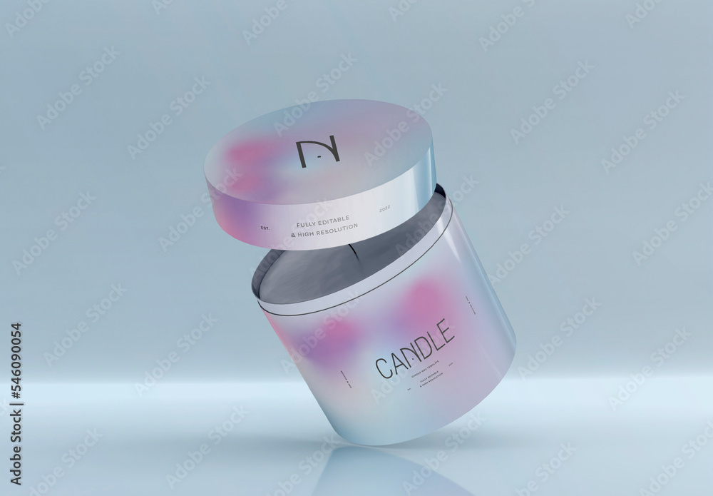 3d Levitating Opened Candle Mockup Stock Template | Adobe Stock