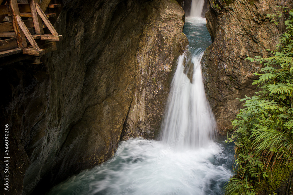 The beautiful view of Sigmund Thun Gorge - Sigmund Thun Klamm. Cascade ...