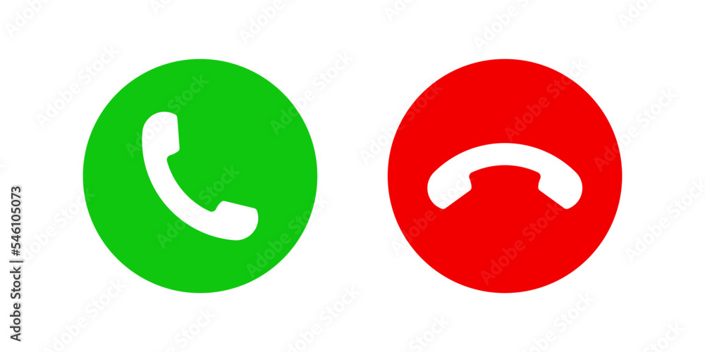 Phone call icon accept and decline Stock Vector | Adobe Stock Phone call icon accept and decline Stock Vector | Adobe Stock