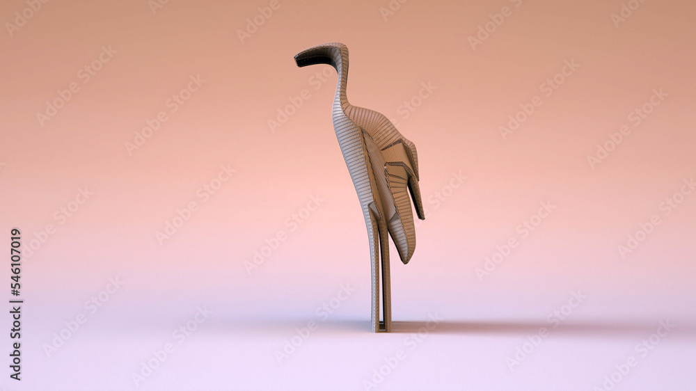 3D Illustration of an object-artefact-art piece from the era of the ...
