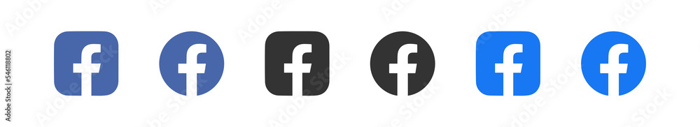 Facebook logo. Social media blue icon. Facebook brand logotype. Fase ...